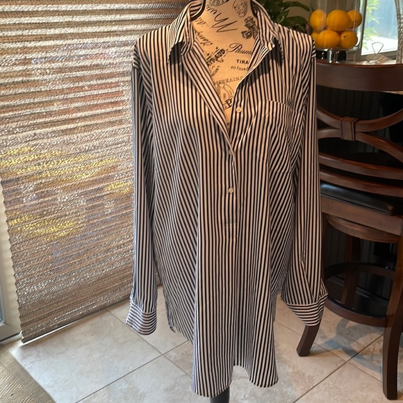 Ralph Lauren Tops Ralph Lauren Top Bluewhite Strip Xl Perfect With Jeans Or White Dress Pant